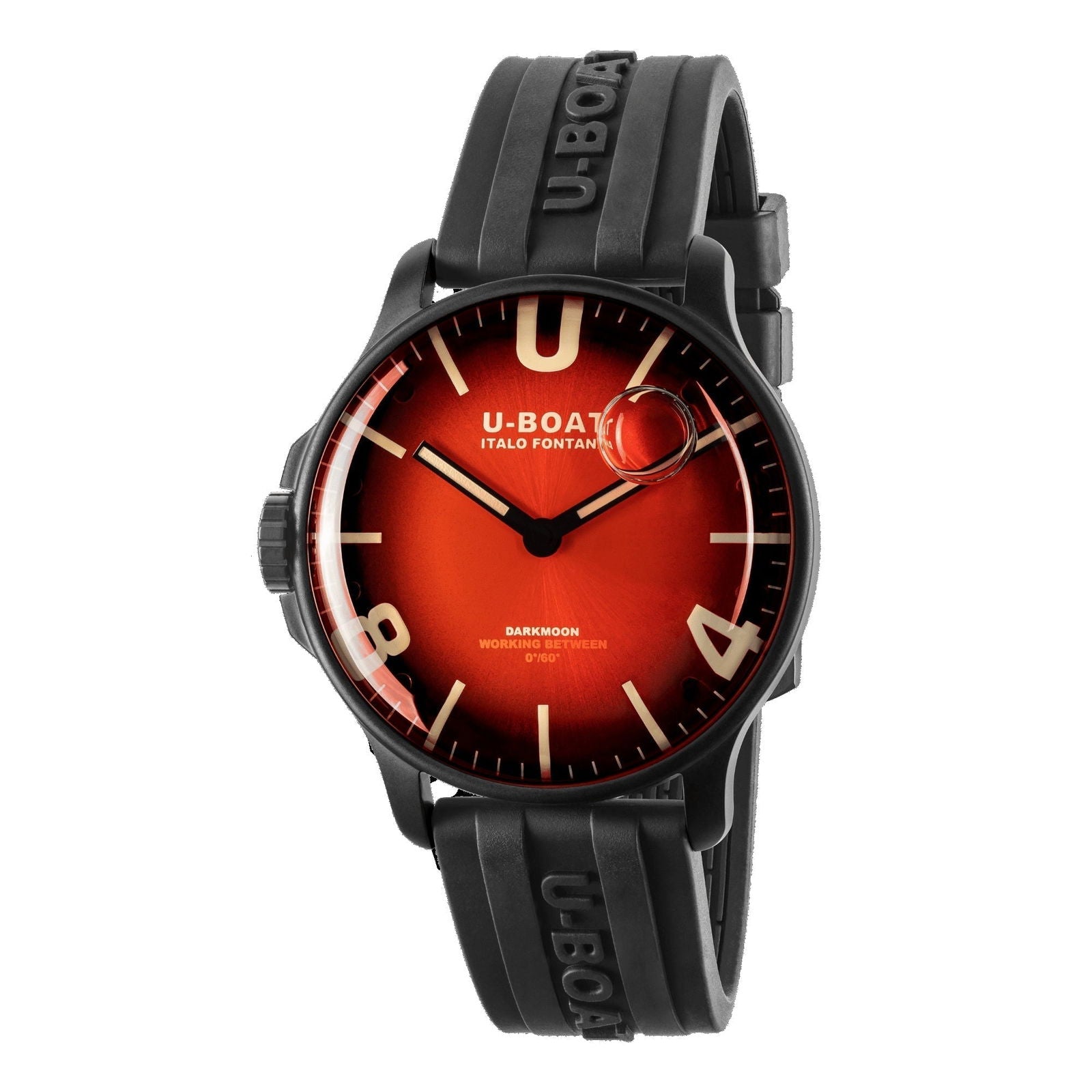 U-Boat 8697/B Darkmoon 44mm Red IPB Soleil Wristwatch | HS Johnson – H ...