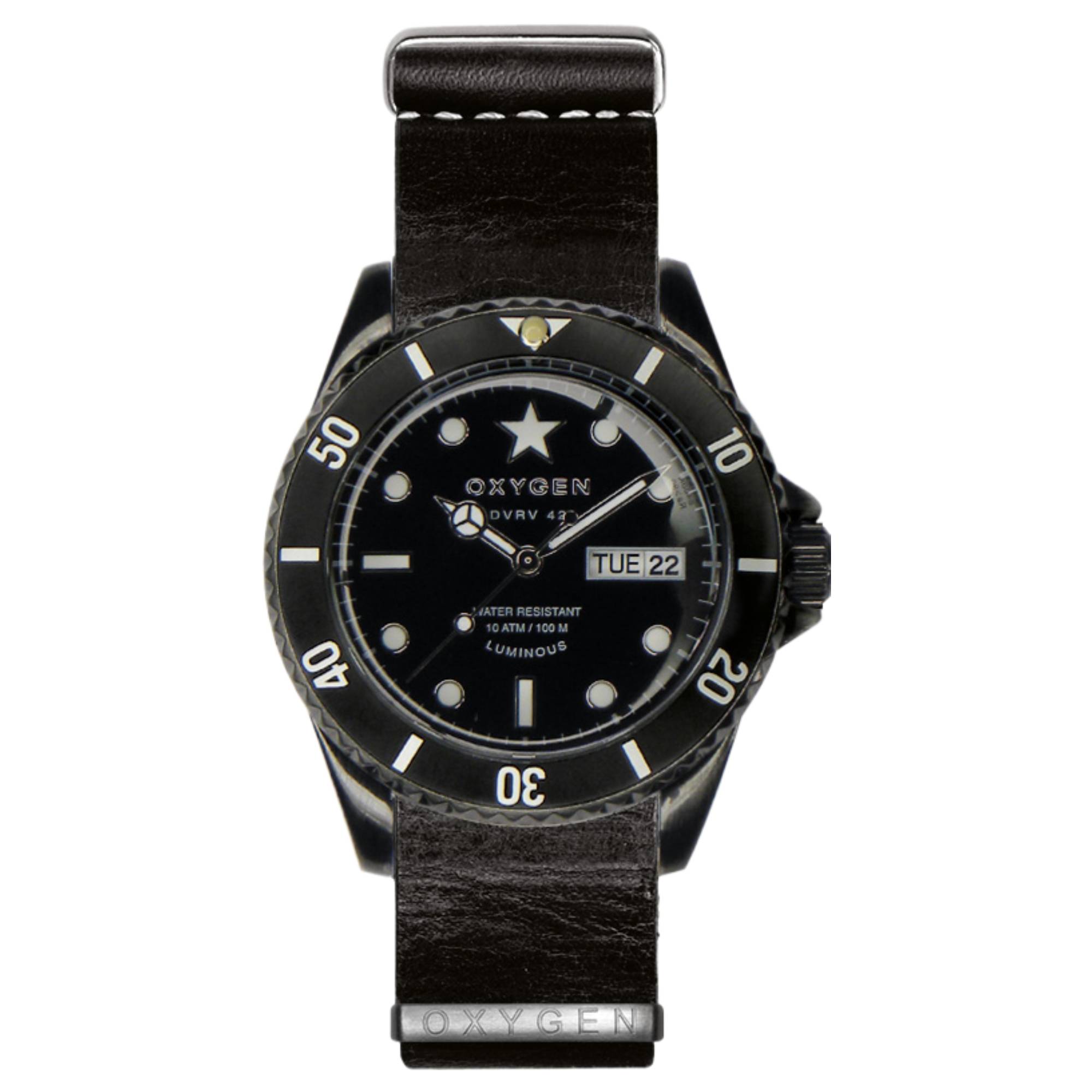 Oxygen EX-DV-CAT-42-NL-BL Black Cat 42 Watch – H S Johnson