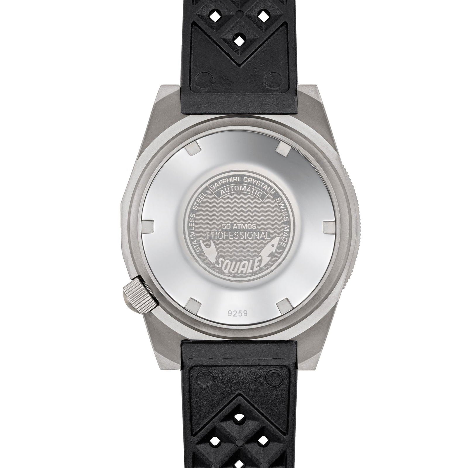 Squale 1521MILBL.HT Blasted Swiss Automatic Dive Wristwatch Rubber | HS ...